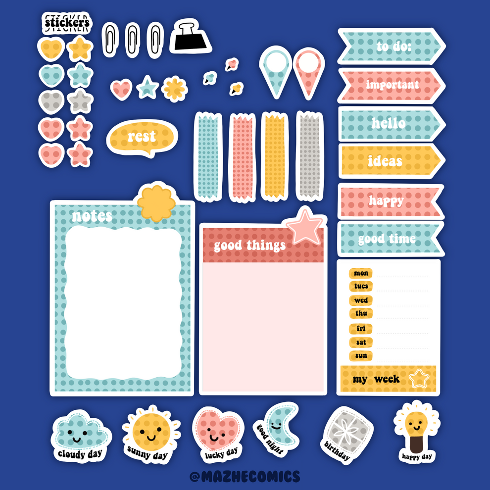 The Ultimate Journaling Sticker Set (24pcs) – MazheComics